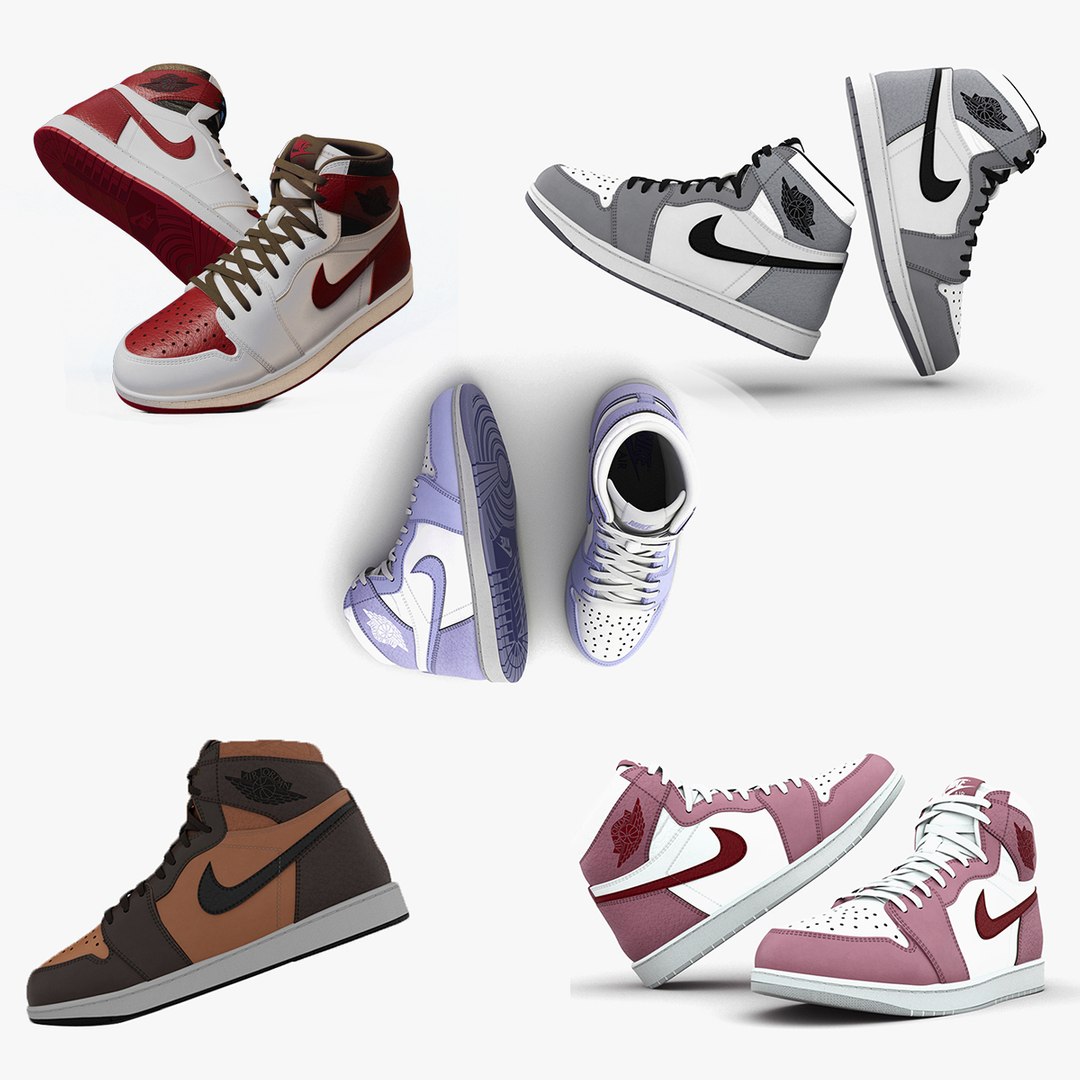 Combo AirJordan 1 Retro HighOG 3D Model - TurboSquid 2013805