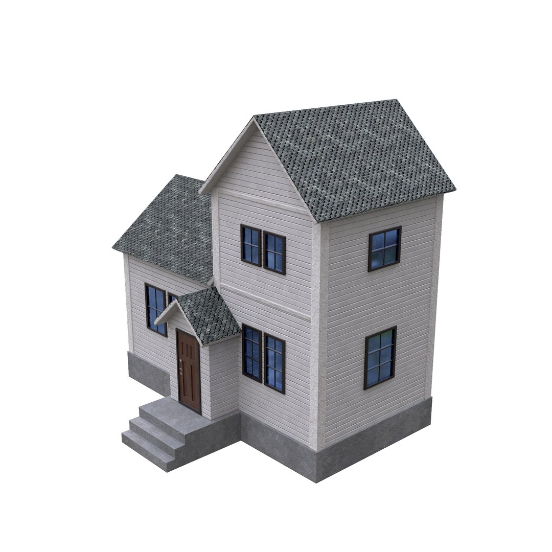 A Low-poly 3D Model Of A Home House 3D - TurboSquid 1877573