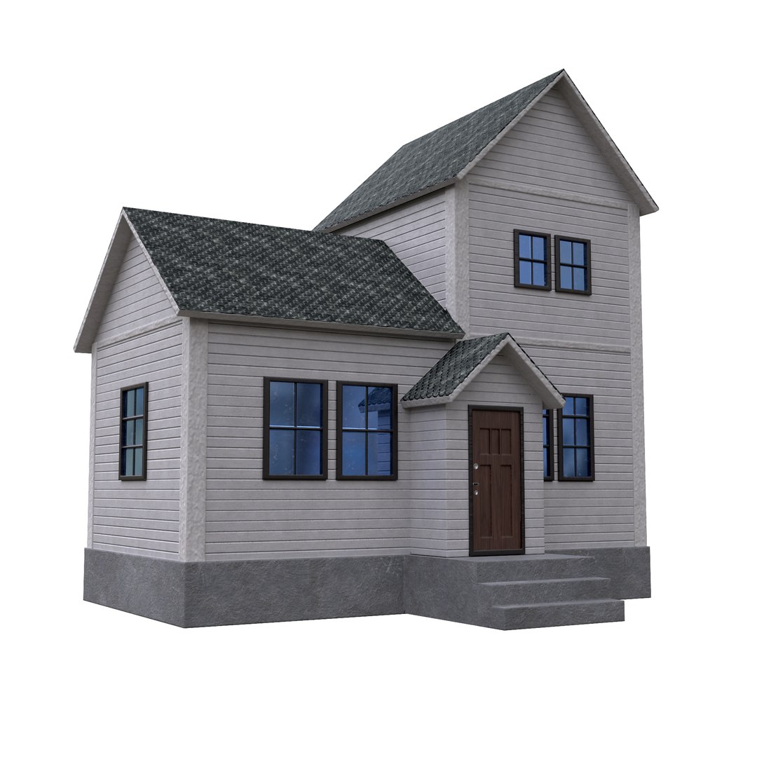 A Low-poly 3D Model Of A Home House 3D - TurboSquid 1877573