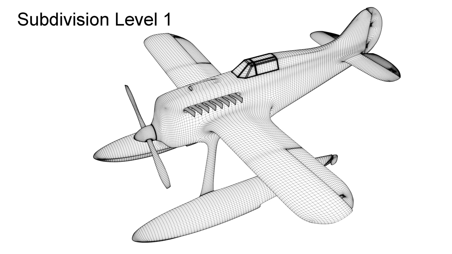 3D seaplane red blue model - TurboSquid 1273216