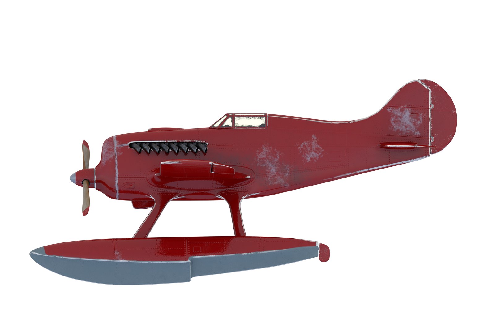 3D seaplane red blue model - TurboSquid 1273216