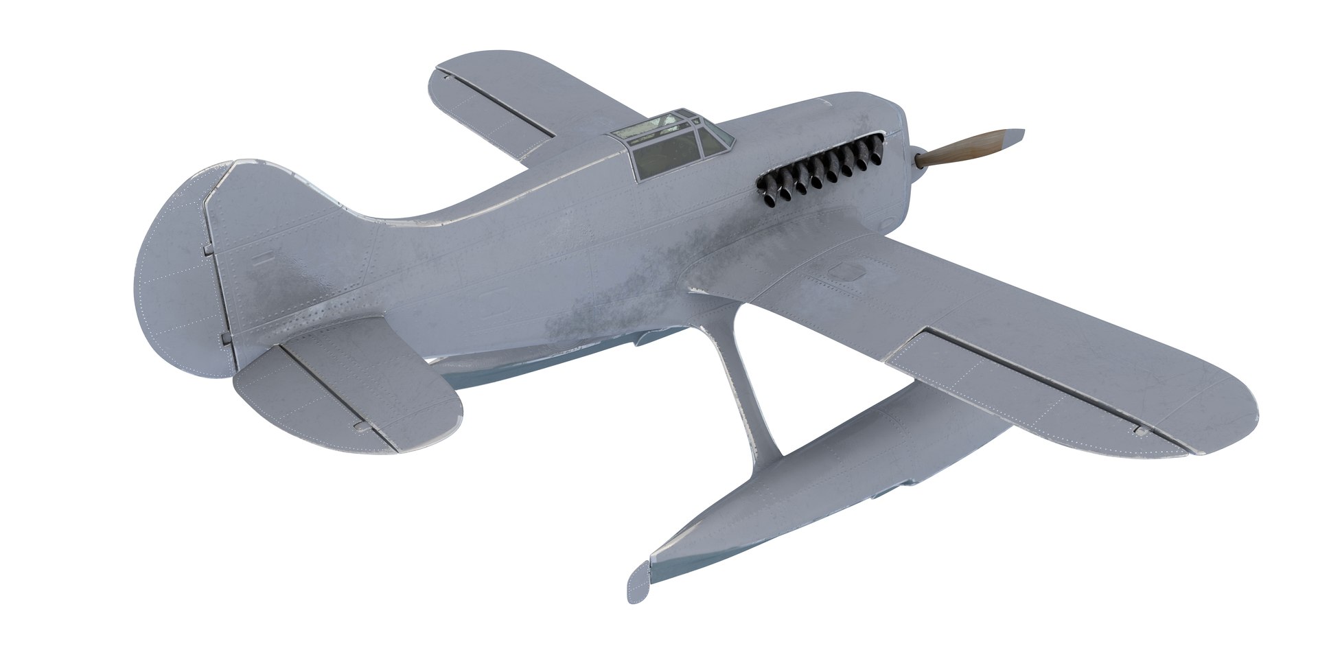 3D seaplane red blue model - TurboSquid 1273216