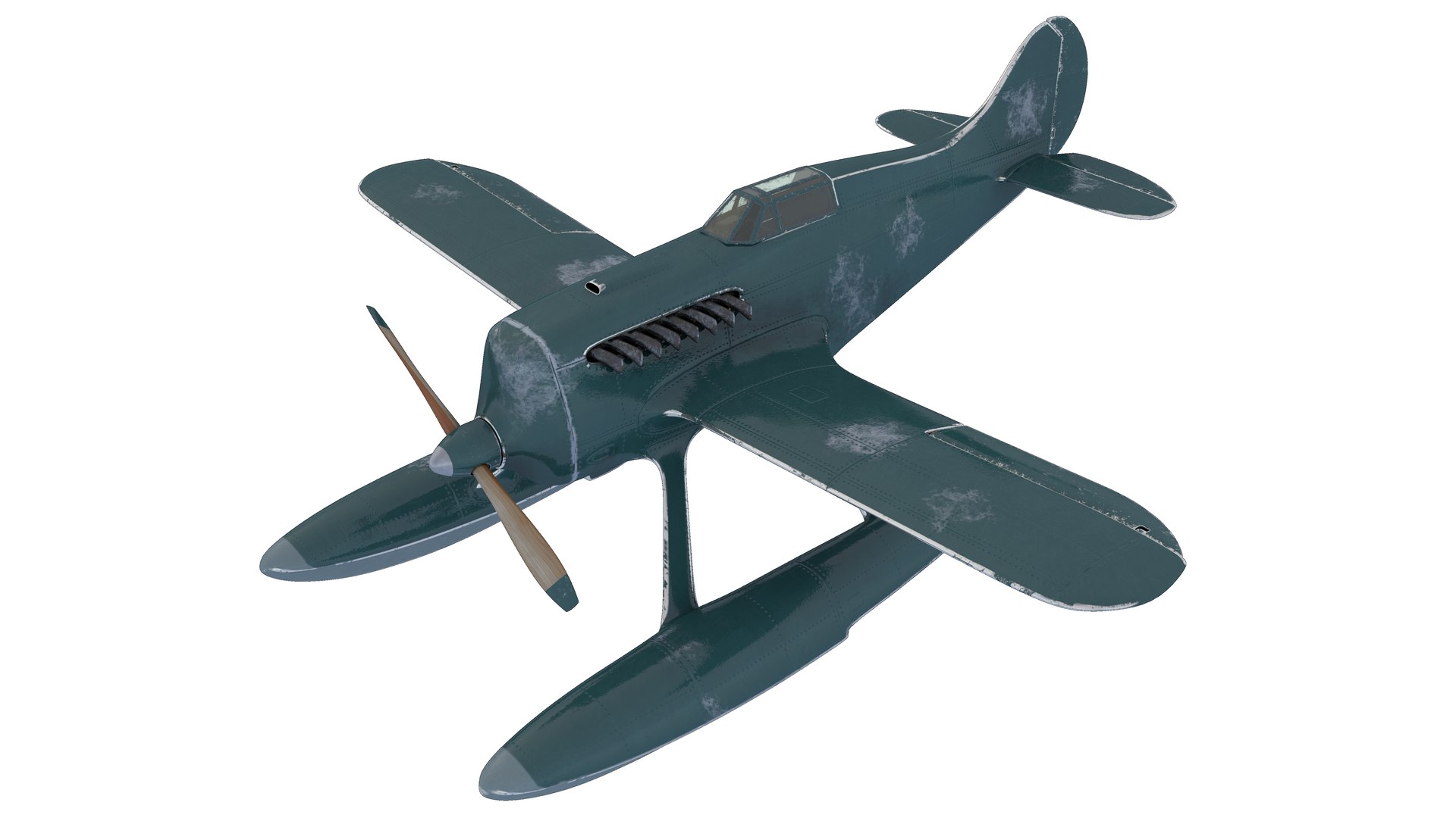 3D seaplane red blue model - TurboSquid 1273216