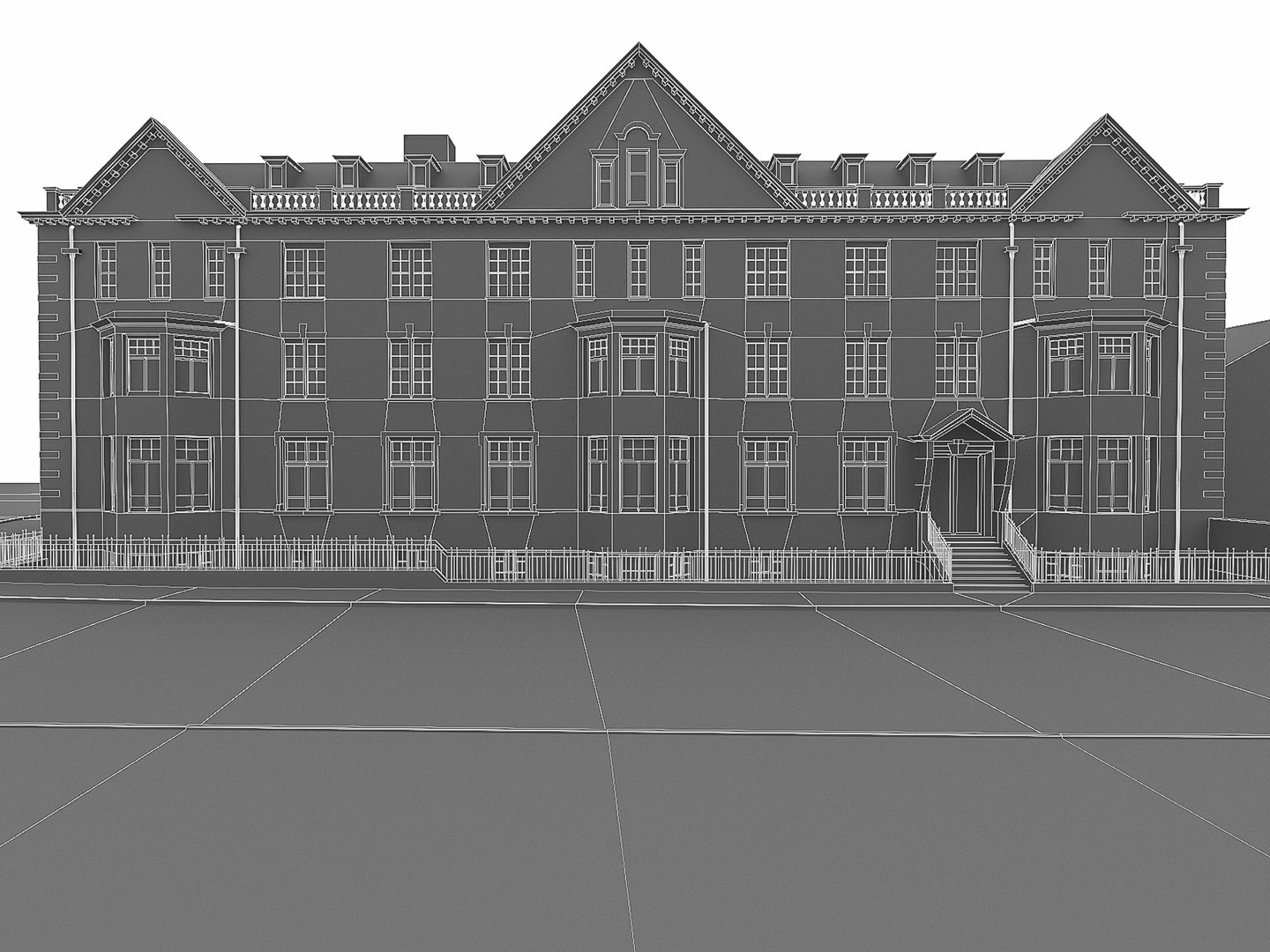 3D English Building Model - TurboSquid 1751177