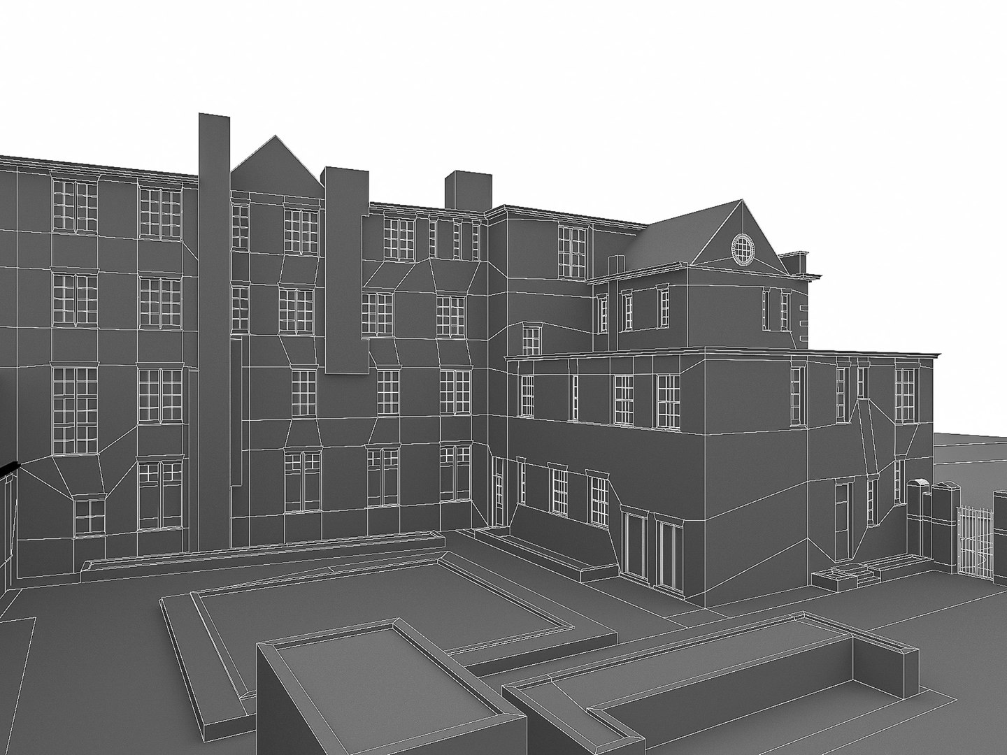 3D English Building Model - TurboSquid 1751177