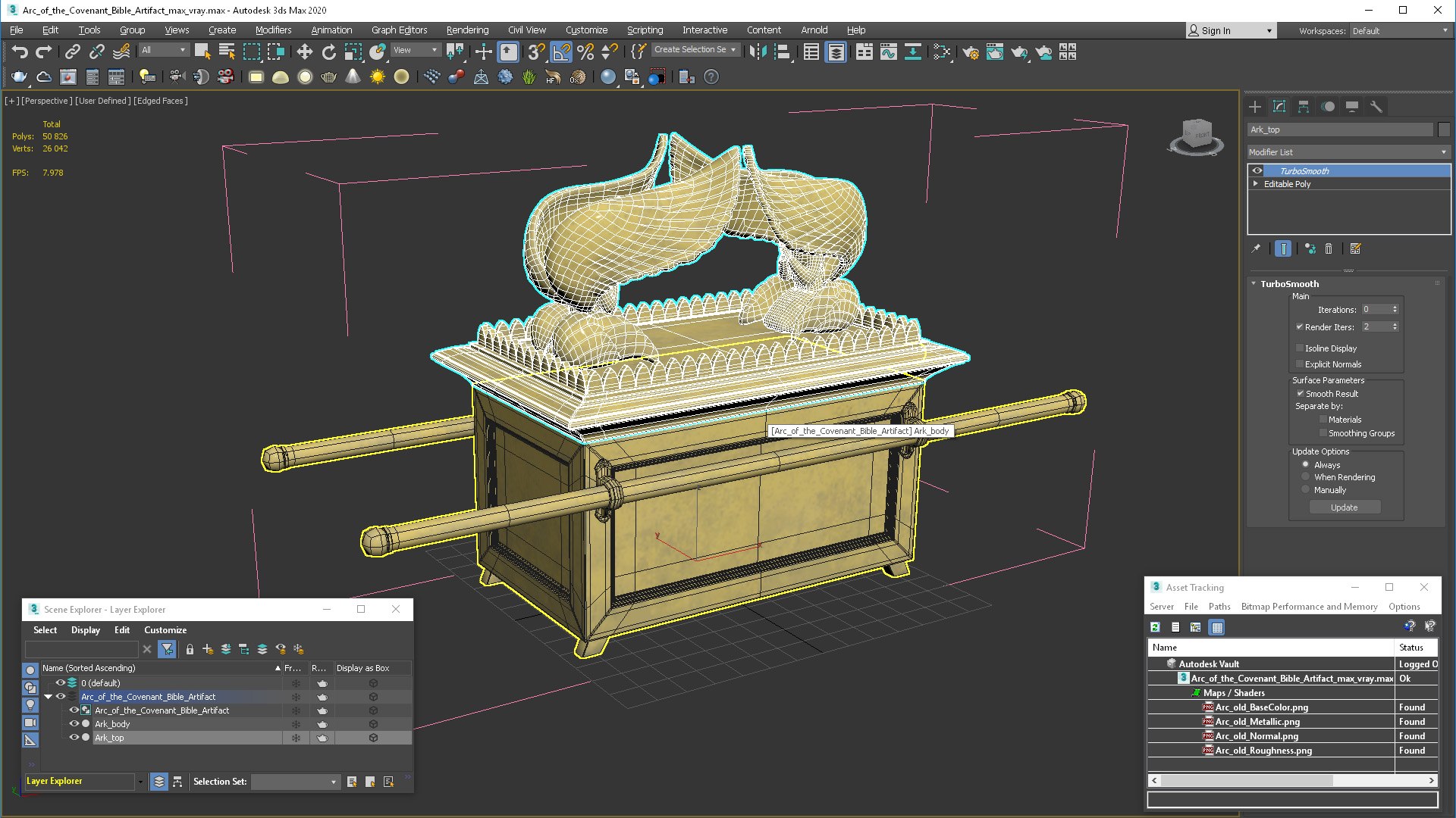 3D Arc Of The Covenant Bible Artifact Model - TurboSquid 2282728