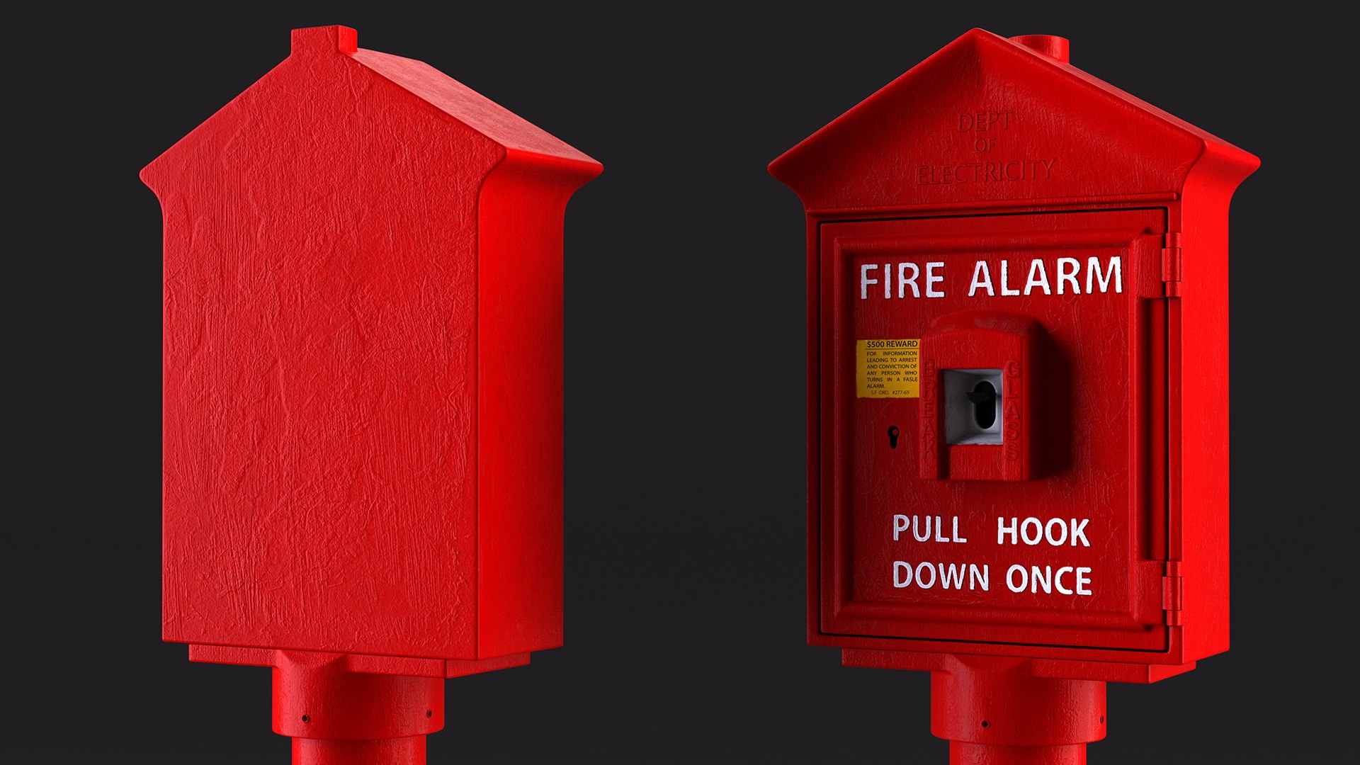 Vintage Fire Alarm Box 3D Model - TurboSquid 2077078