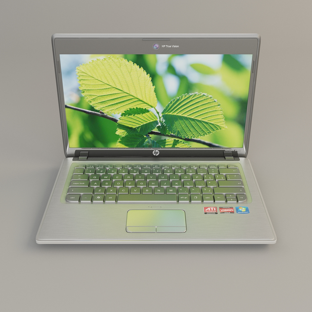 3d Laptop Hp Pavilion Computer Screen Model