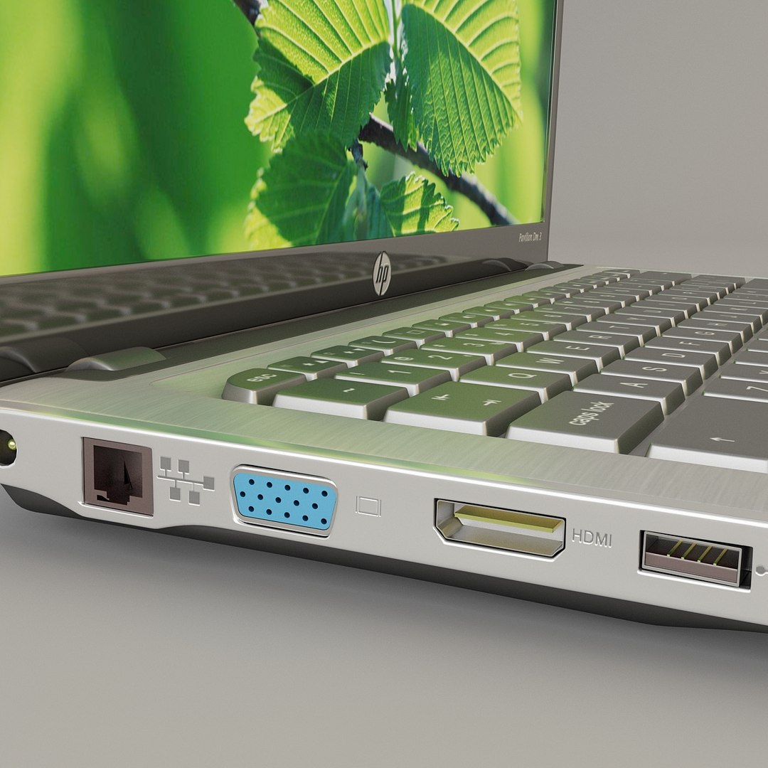 3d Laptop Hp Pavilion Computer Screen Model