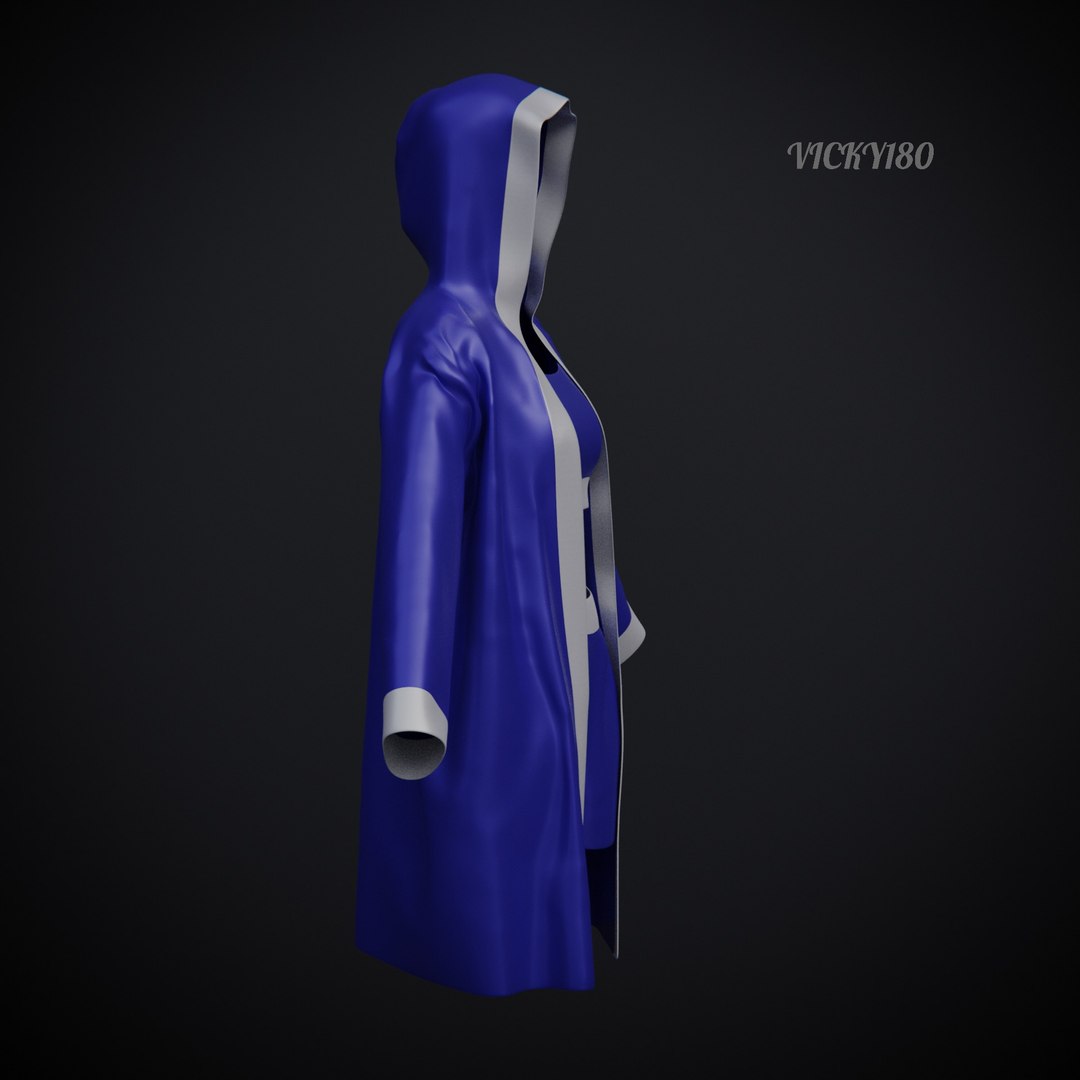 3D Female Boxer Outfit - Shorts Set And Robe - TurboSquid 1998113