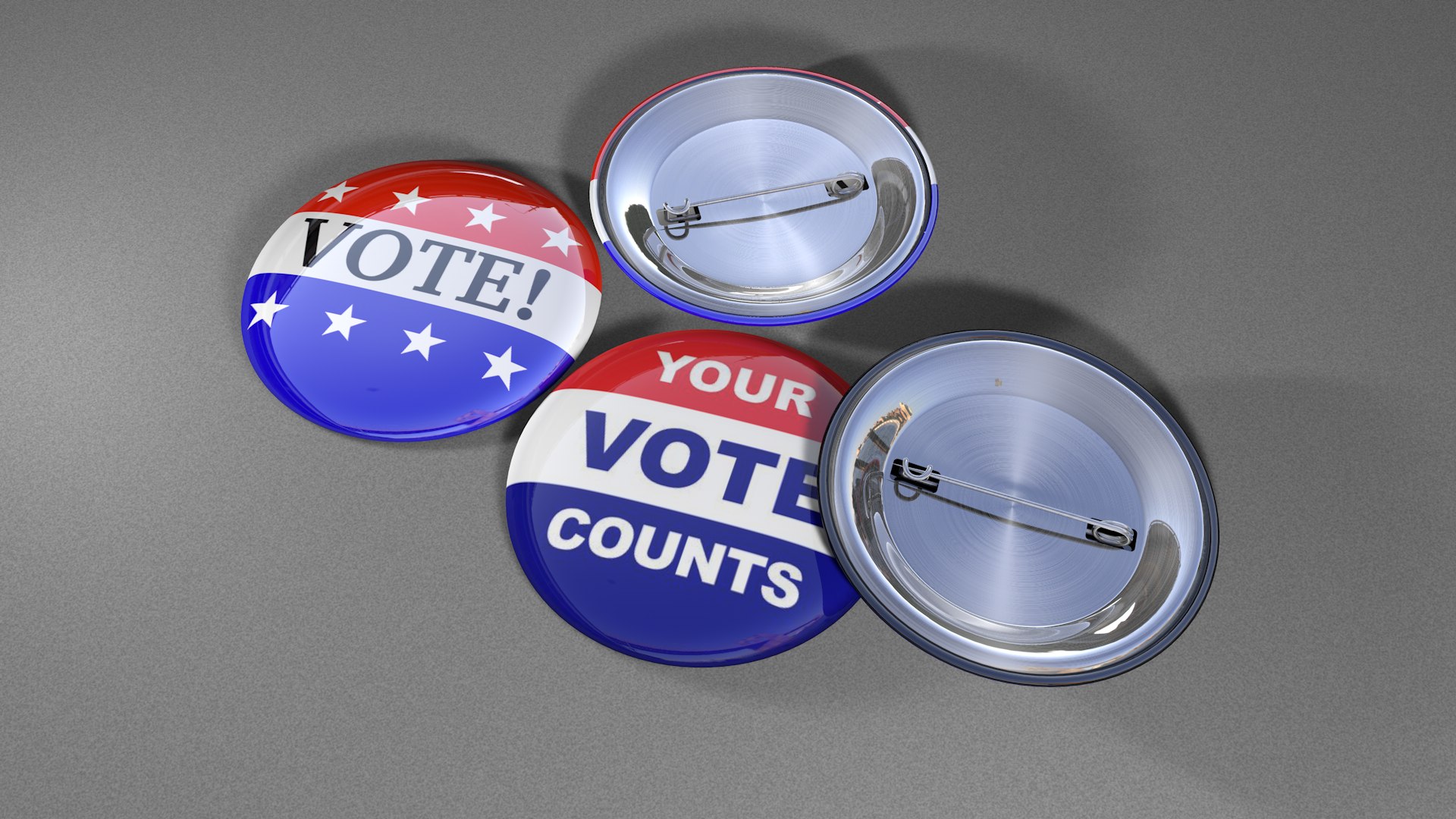 3d Vote Buttons Badge