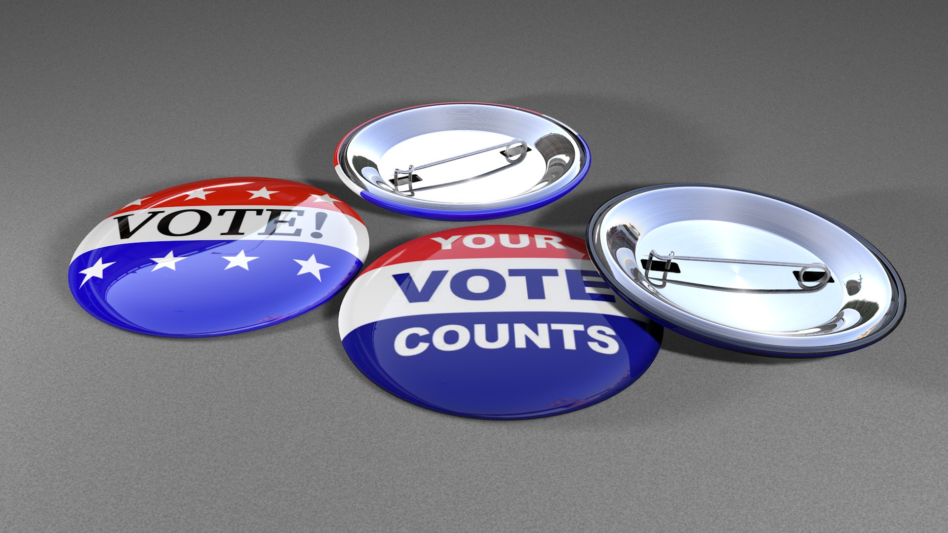 3d Vote Buttons Badge