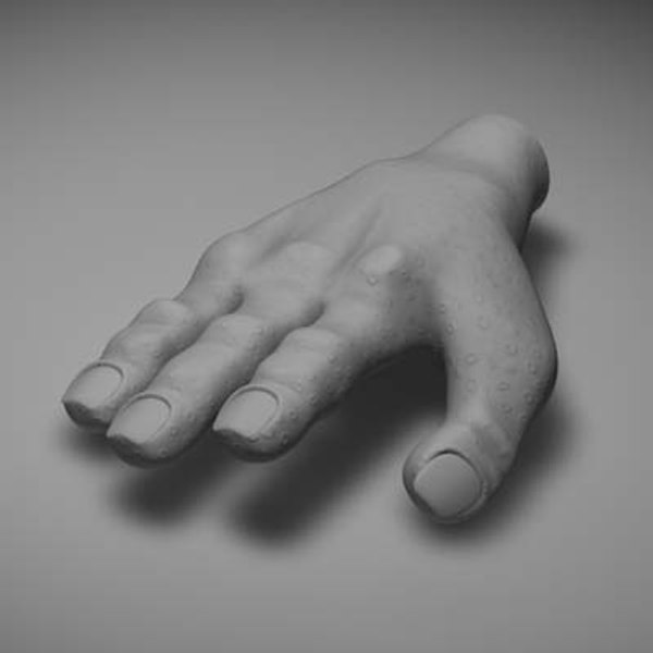 cartoon monster hand c4d