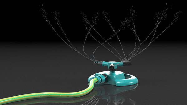 3D Garden Lawn Sprinkler with Trickles Water - TurboSquid 1839217