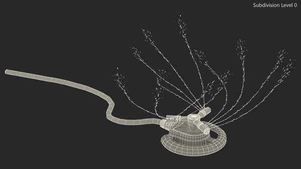 3D Garden Lawn Sprinkler with Trickles Water - TurboSquid 1839217