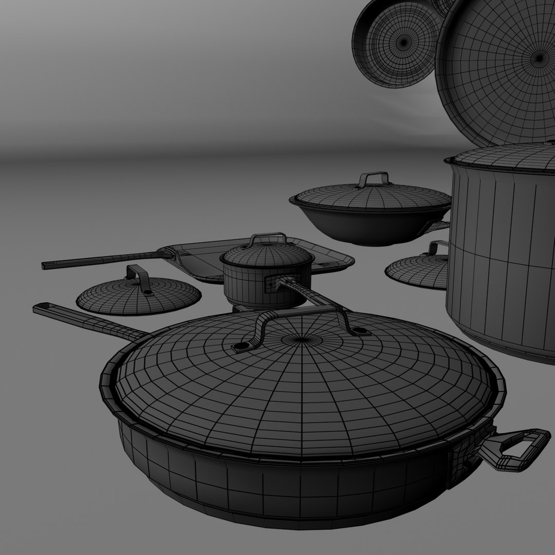 Frying Pans Sauce 3d 3ds