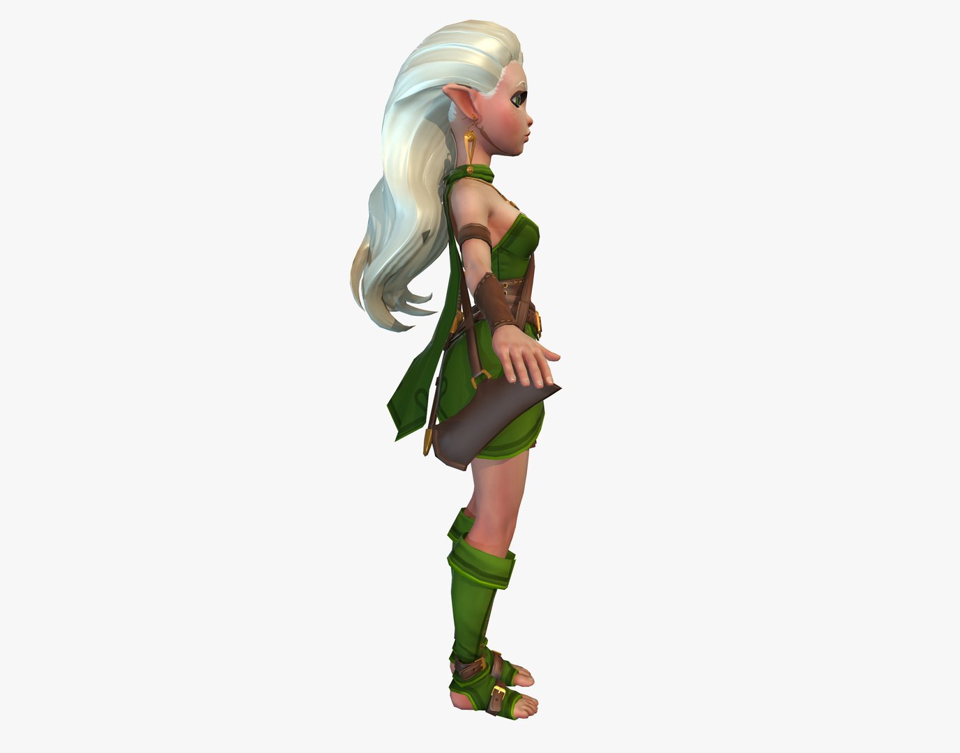 Cartoon Elf Ranger 3d Max