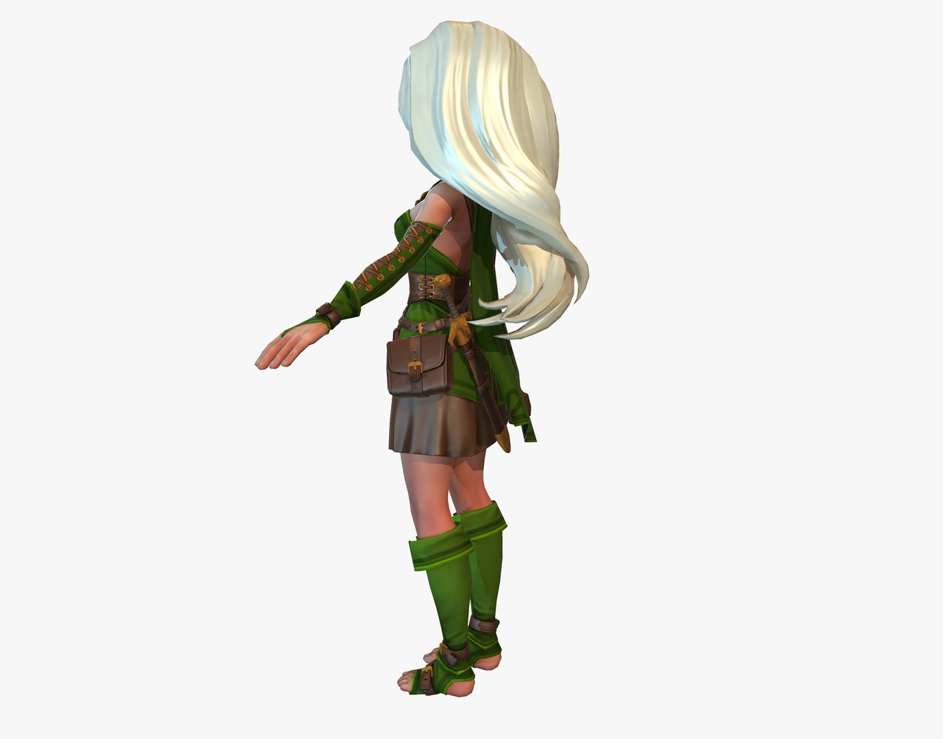 Cartoon Elf Ranger 3d Max