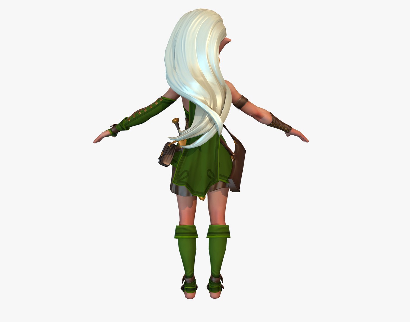 Cartoon Elf Ranger 3d Max