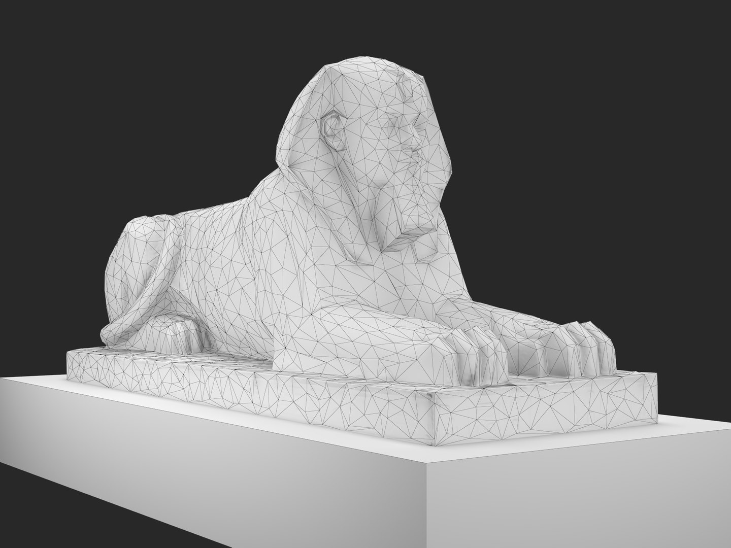 Crystal Palace Sphinx Low-poly model - TurboSquid 1900954
