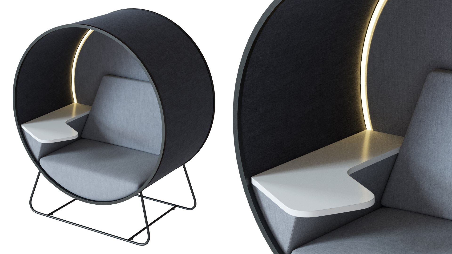 Office Cubicle Connection Kuppel 3D Model - TurboSquid 2185409