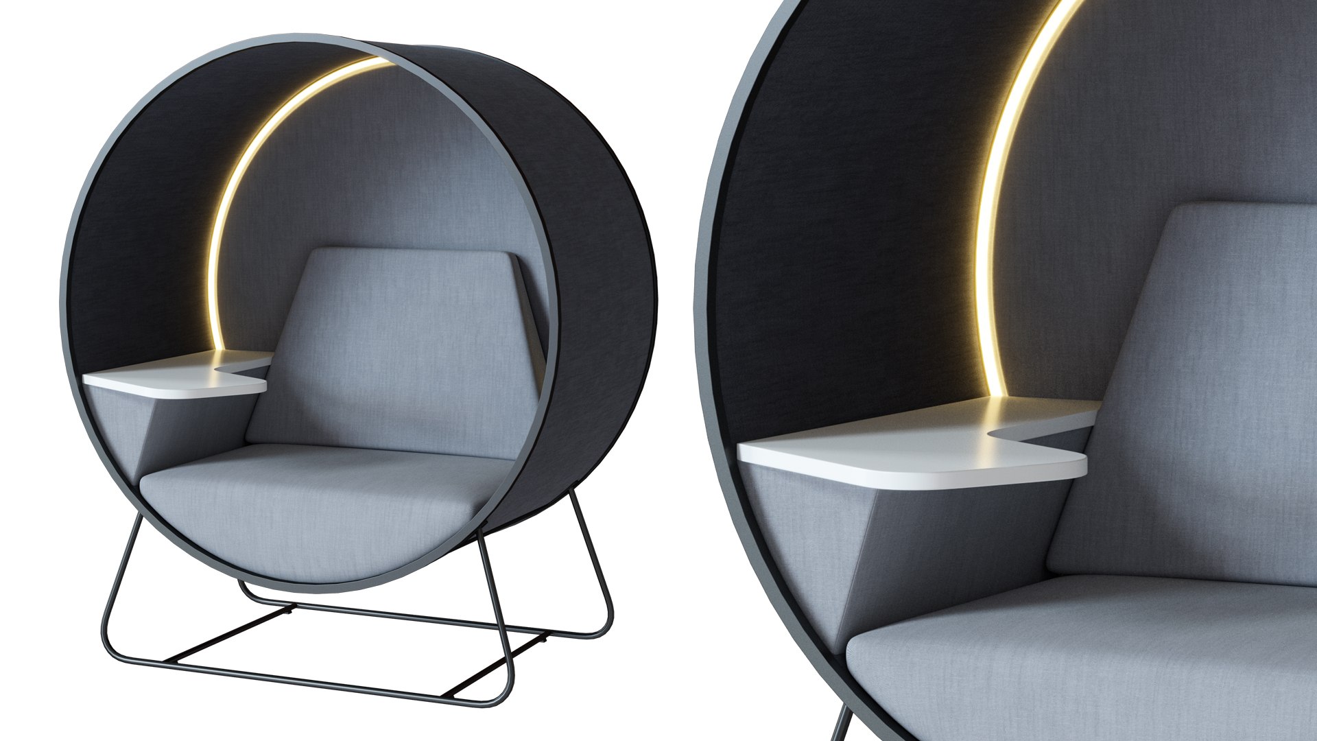 Office Cubicle Connection Kuppel 3D Model - TurboSquid 2185409