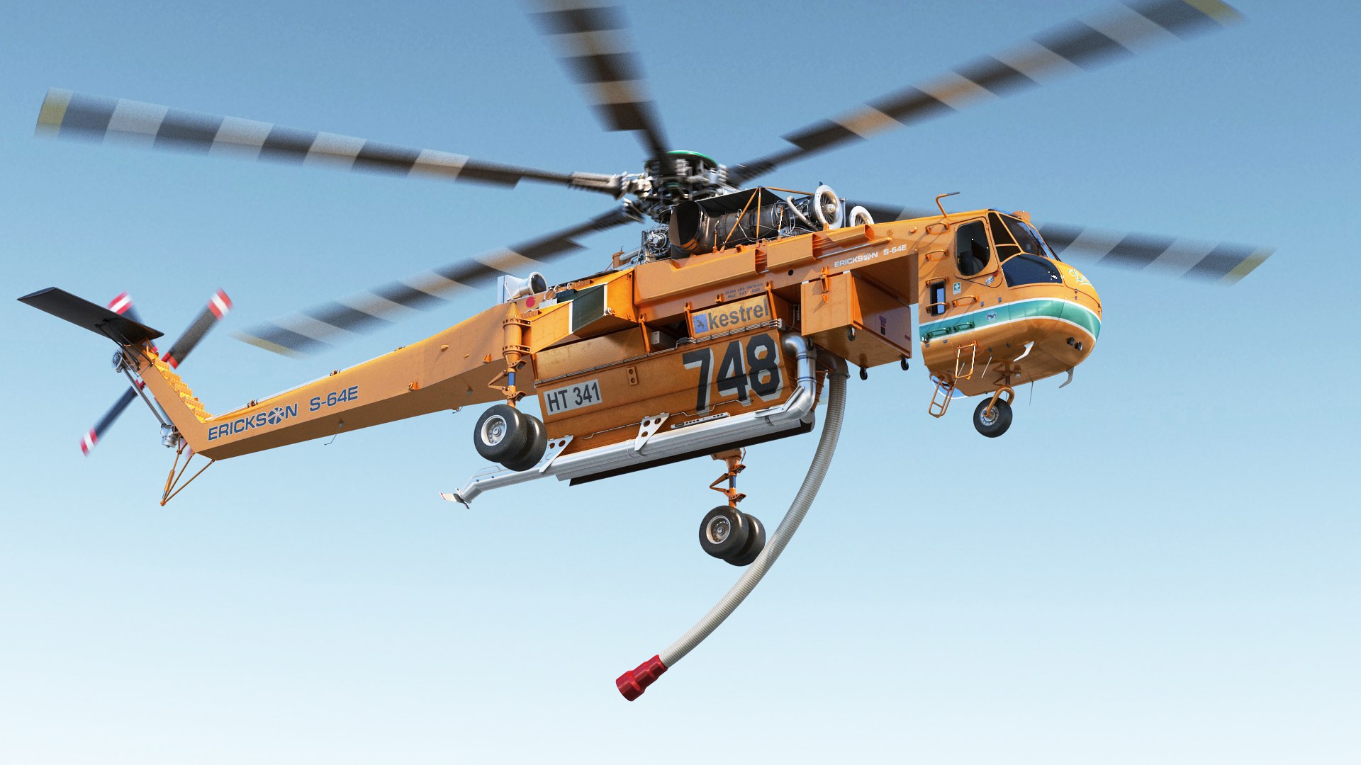 3D Sikorsky S-64 Skycrane Firefighting - TurboSquid 1485154
