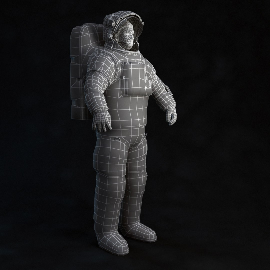 astronaut t-pose 3d model