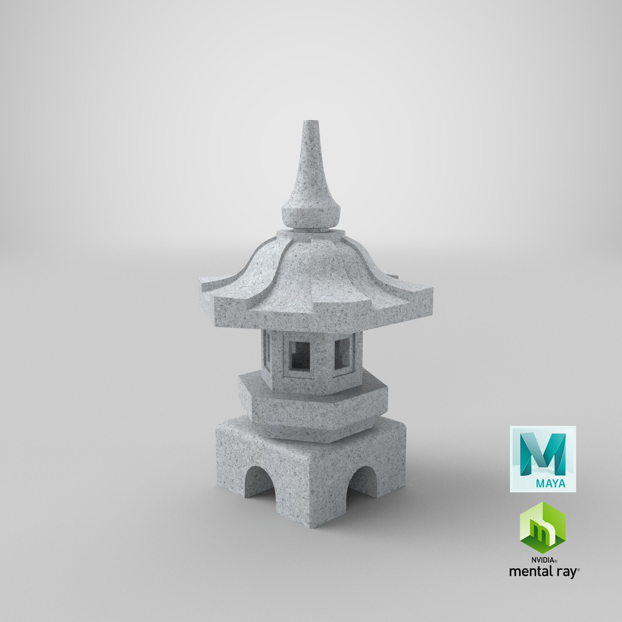 Stone lantern 3D - TurboSquid 1580129