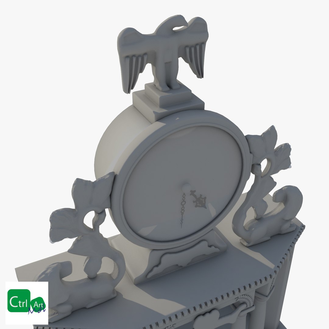 Antique Clock 3d Model
