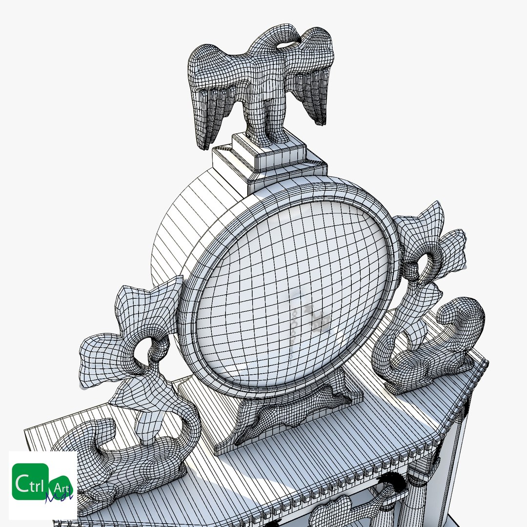 Antique Clock 3d Model