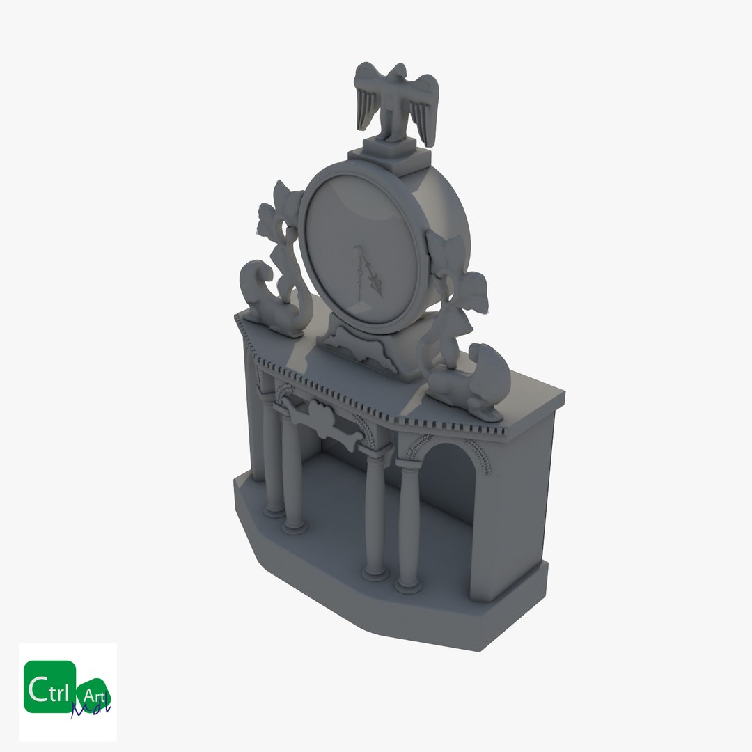 Antique Clock 3d Model