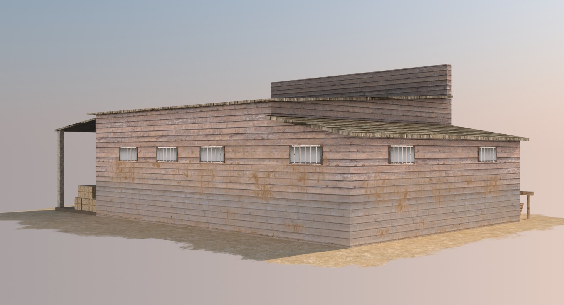 Wild West Stable House 3d Max