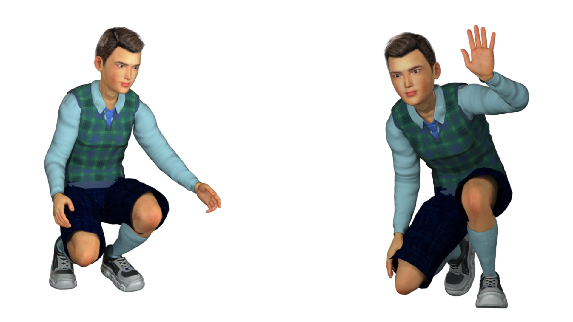 3D Model Realistic Rigged Little School Boy-Sam Character 3D Model ...