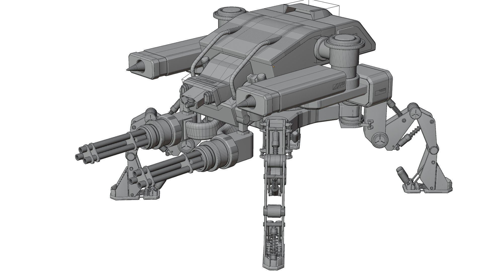 3D Attack Mecha Quadpod - TurboSquid 1993489