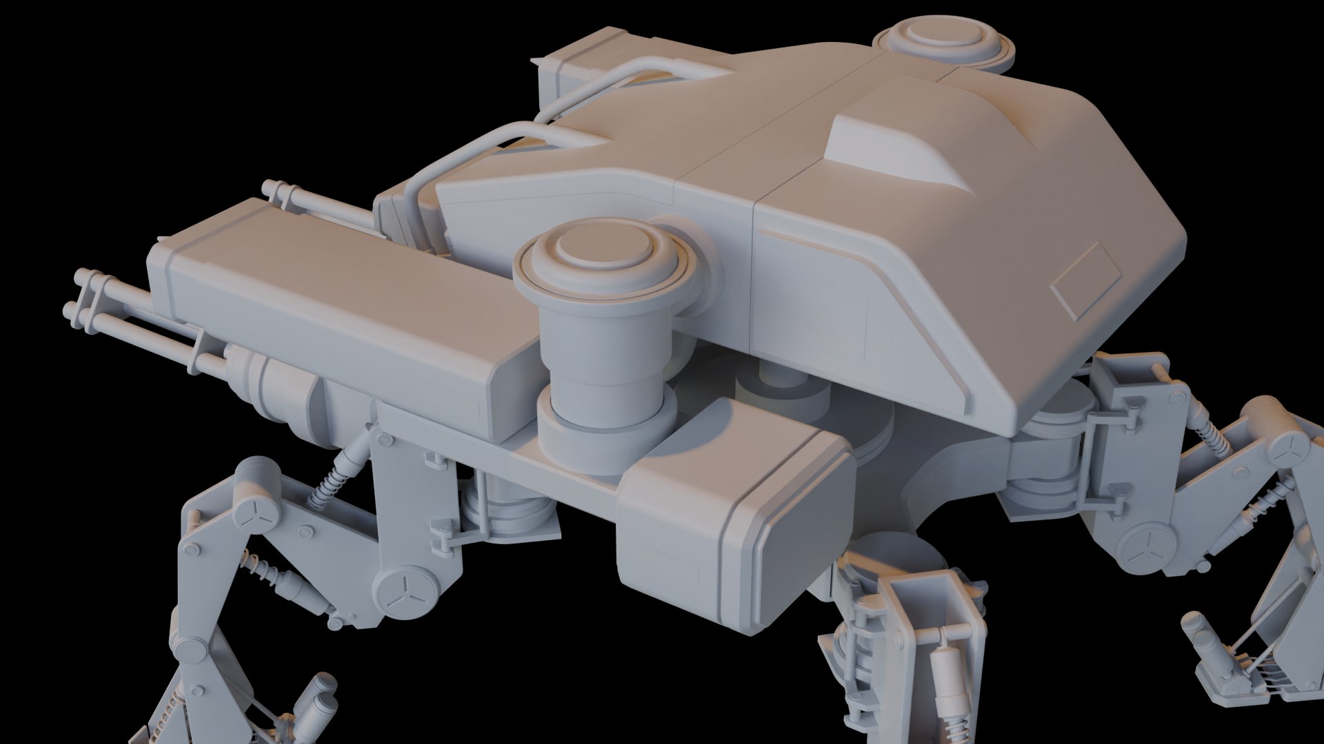 3D Attack Mecha Quadpod - TurboSquid 1993489