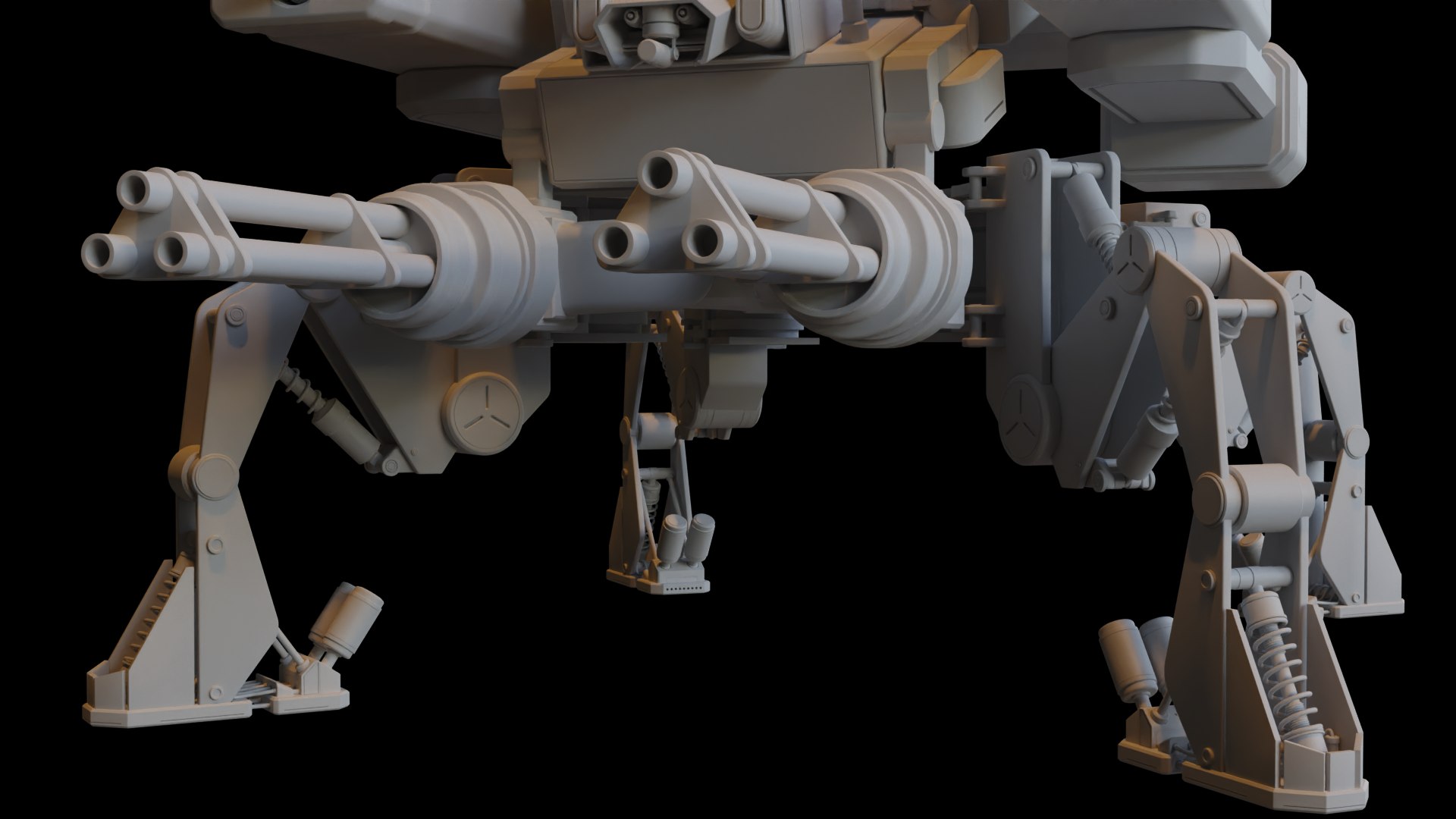 3D Attack Mecha Quadpod - TurboSquid 1993489