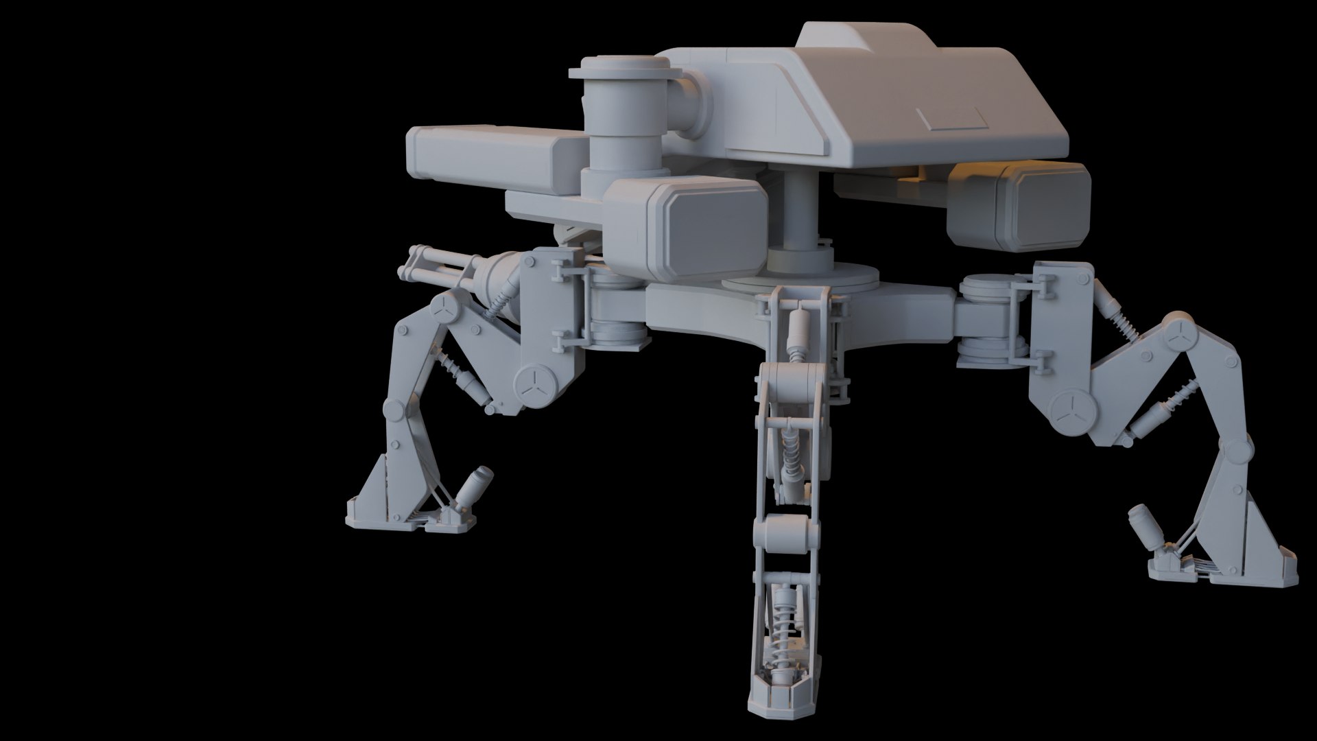 3D Attack Mecha Quadpod - TurboSquid 1993489