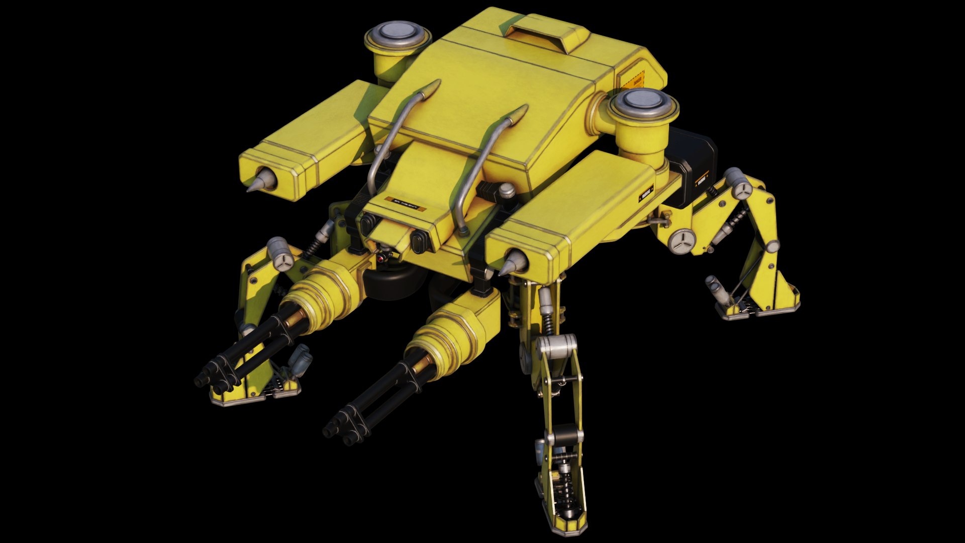 3D Attack Mecha Quadpod - TurboSquid 1993489