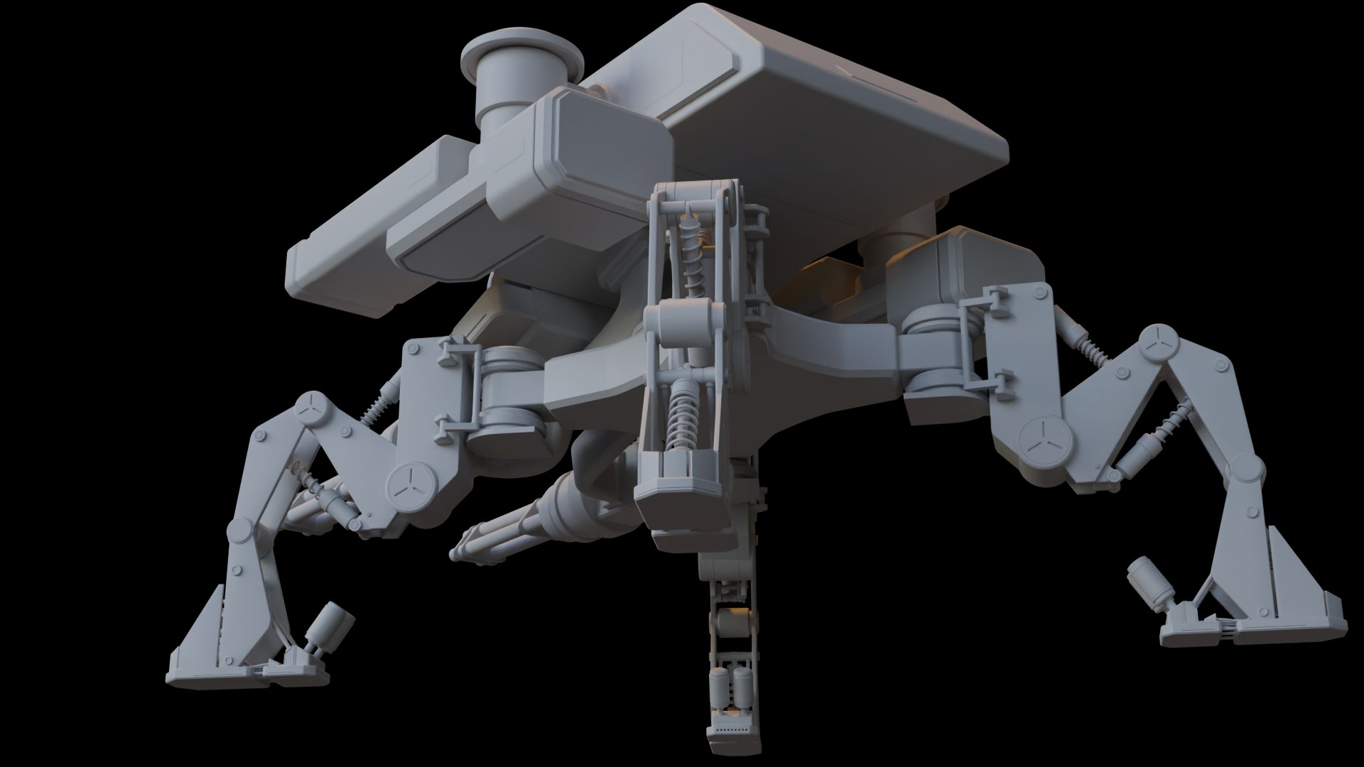3D Attack Mecha Quadpod - TurboSquid 1993489