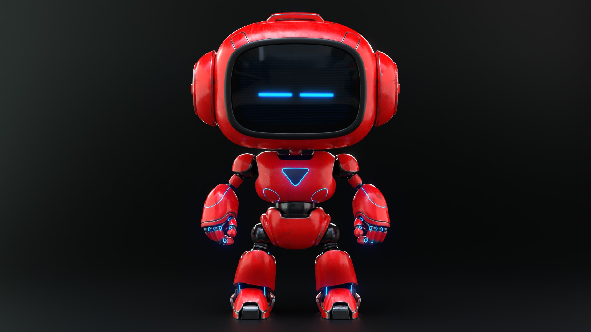 Cute Space Robot Rigged H-62 Red 3D - TurboSquid 2434498