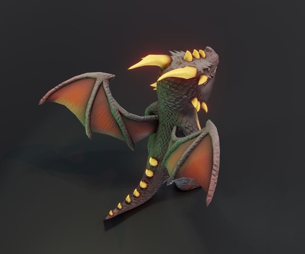 modelo 3d Dragones de dibujos animados: paquete de 20 modelos 3D de dragones estilizados ...
