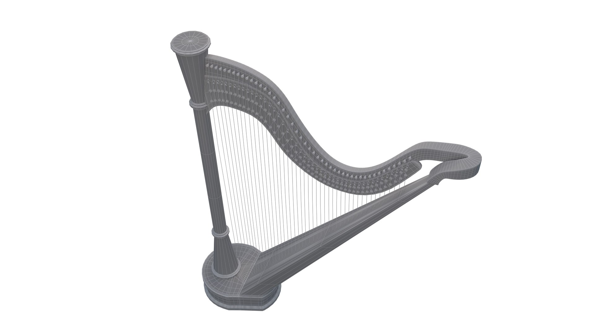 3D Harp Model - TurboSquid 2025239