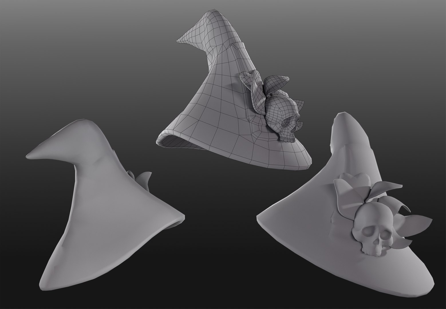 Stylised Witch Hat V3 L Game Ready I Handpainted 3D - TurboSquid 2167287