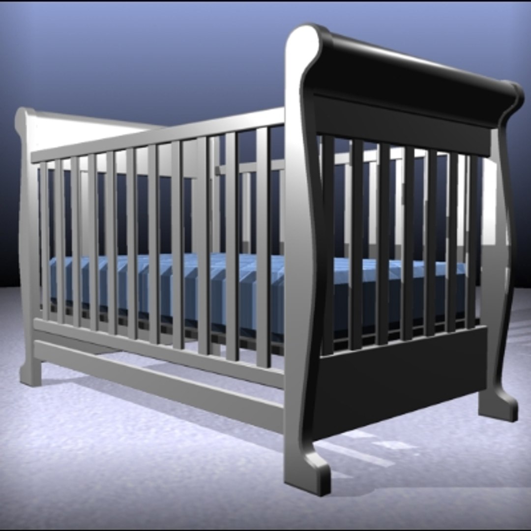 baby crib 3d model