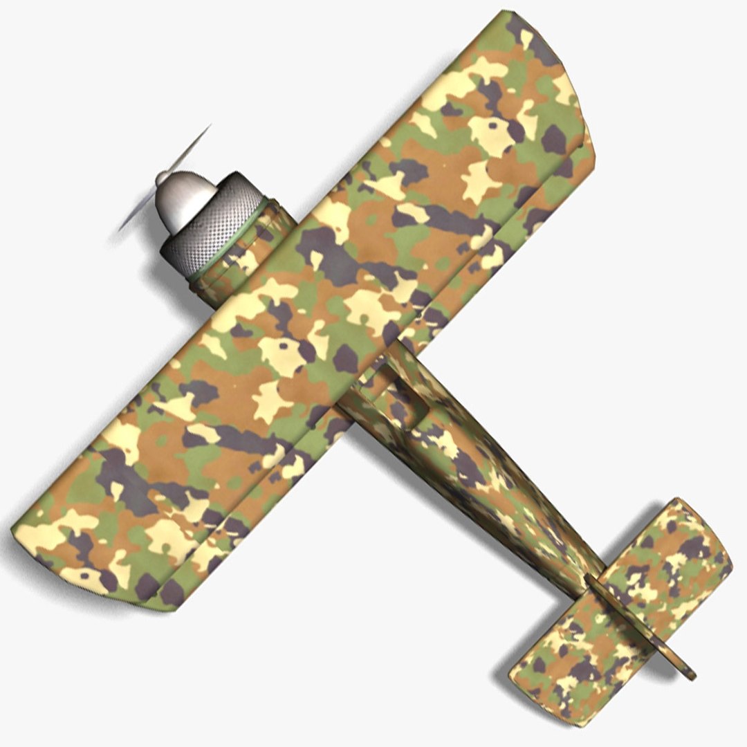 3d Obj Army Fighter Airplane