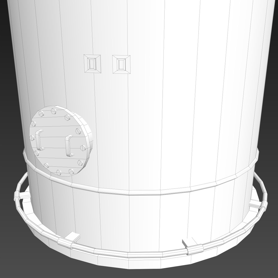 3d model chemical storage tank