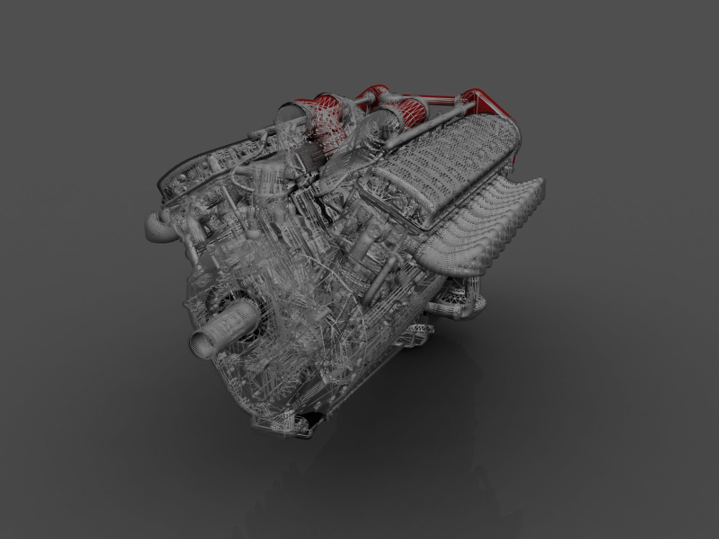 Car Engine 3d Model