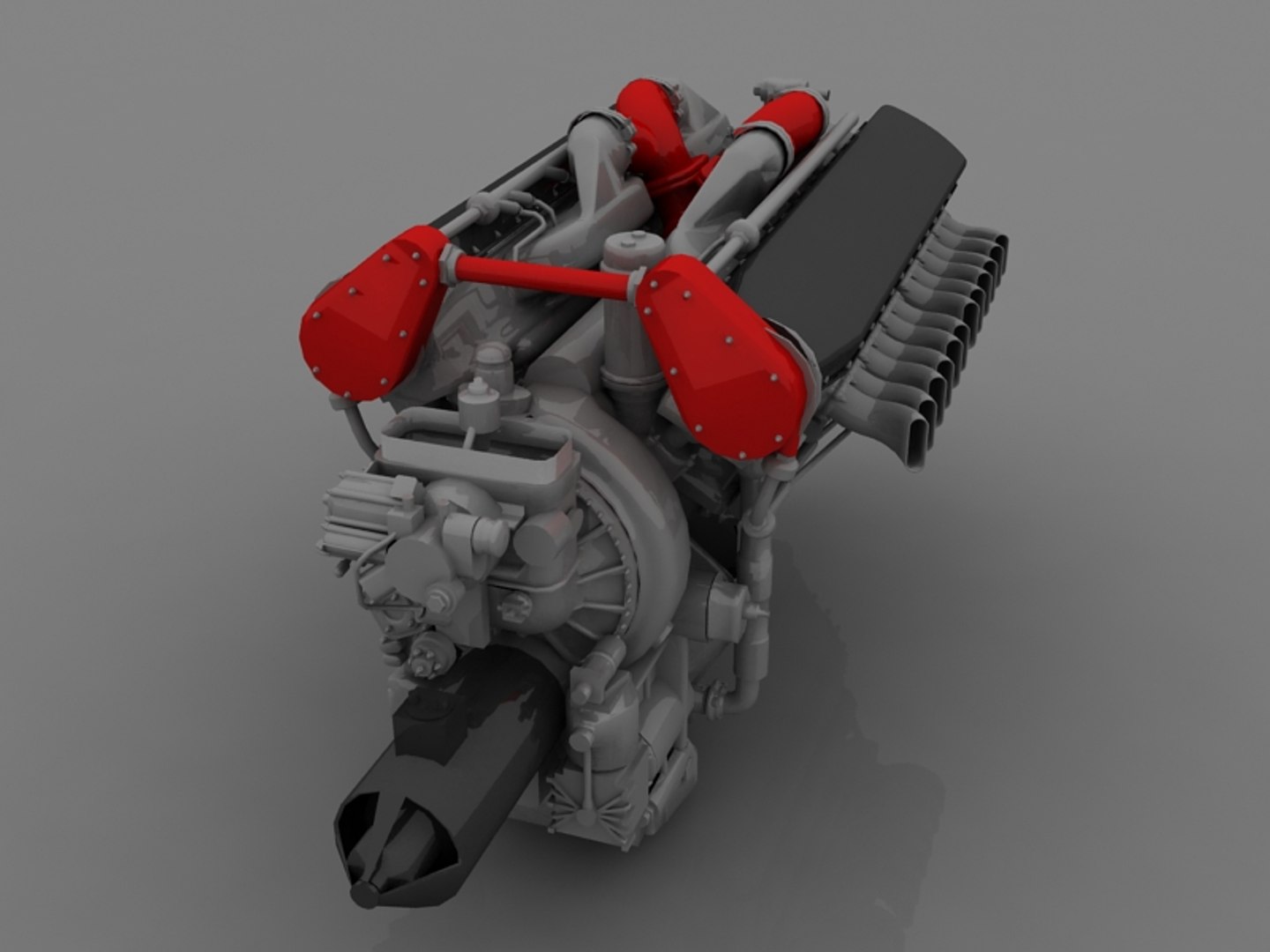 Car Engine 3d Model