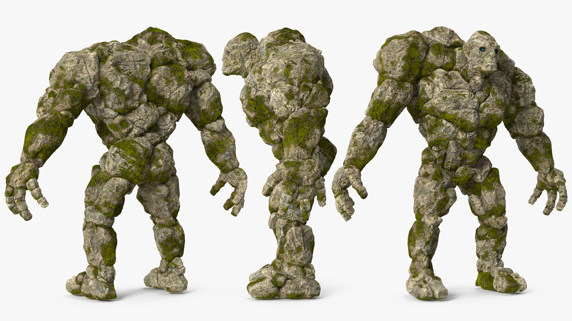 3D Character Stone Golem Rigged for Cinema 4D model - TurboSquid 2048588